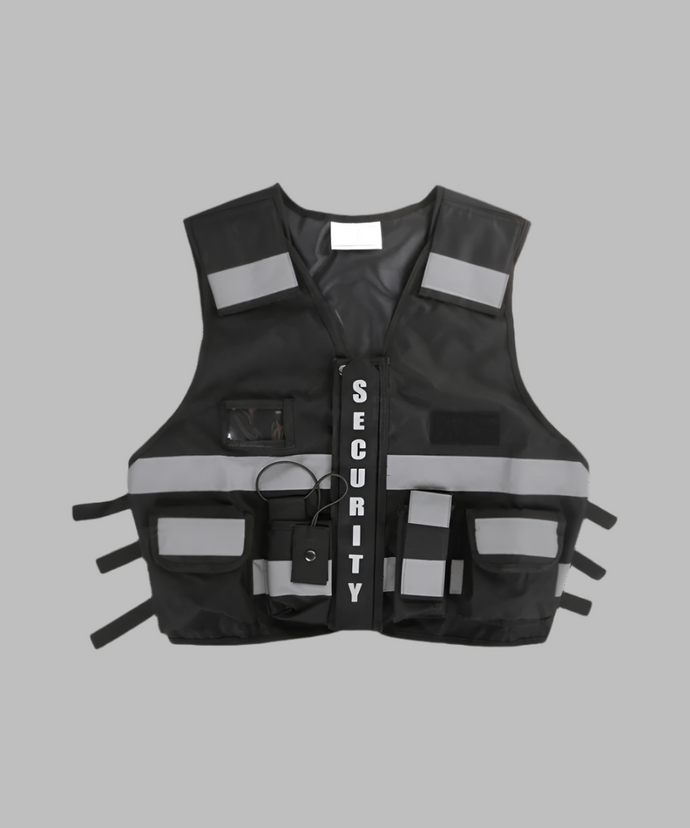 Premium Hi-Vis Tactical Vest with camera clip "Security" Print - CD ...