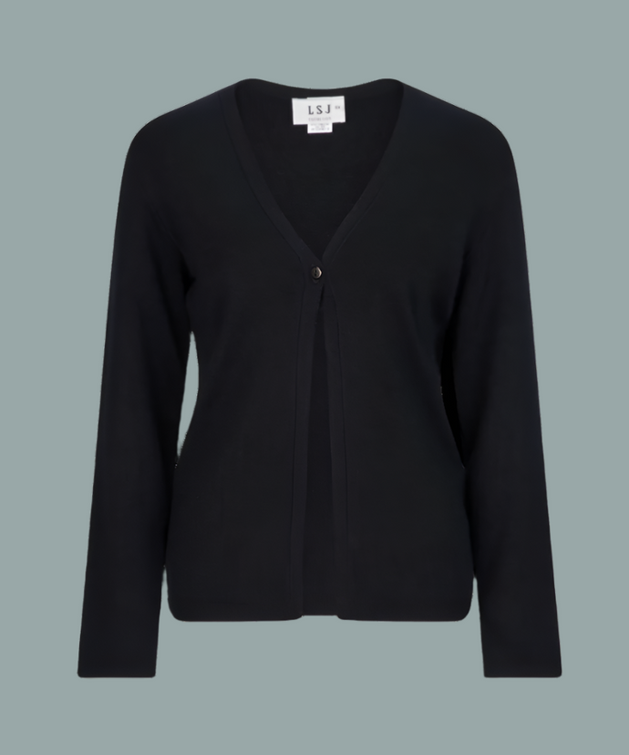 WB410-NVY Australian Made single button cardigan - CD Uniforms