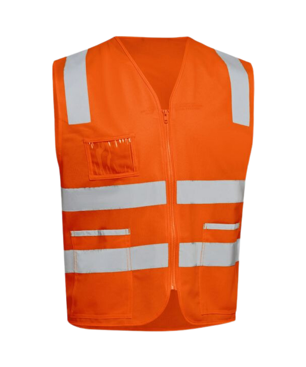 Taped Hi Vis Safety Zip Vest - CD Uniforms